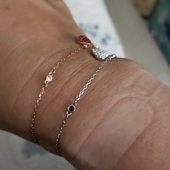 Swarovski | Jewelry | Swarovski Crystal Wishes Heart Bracelet Set ...